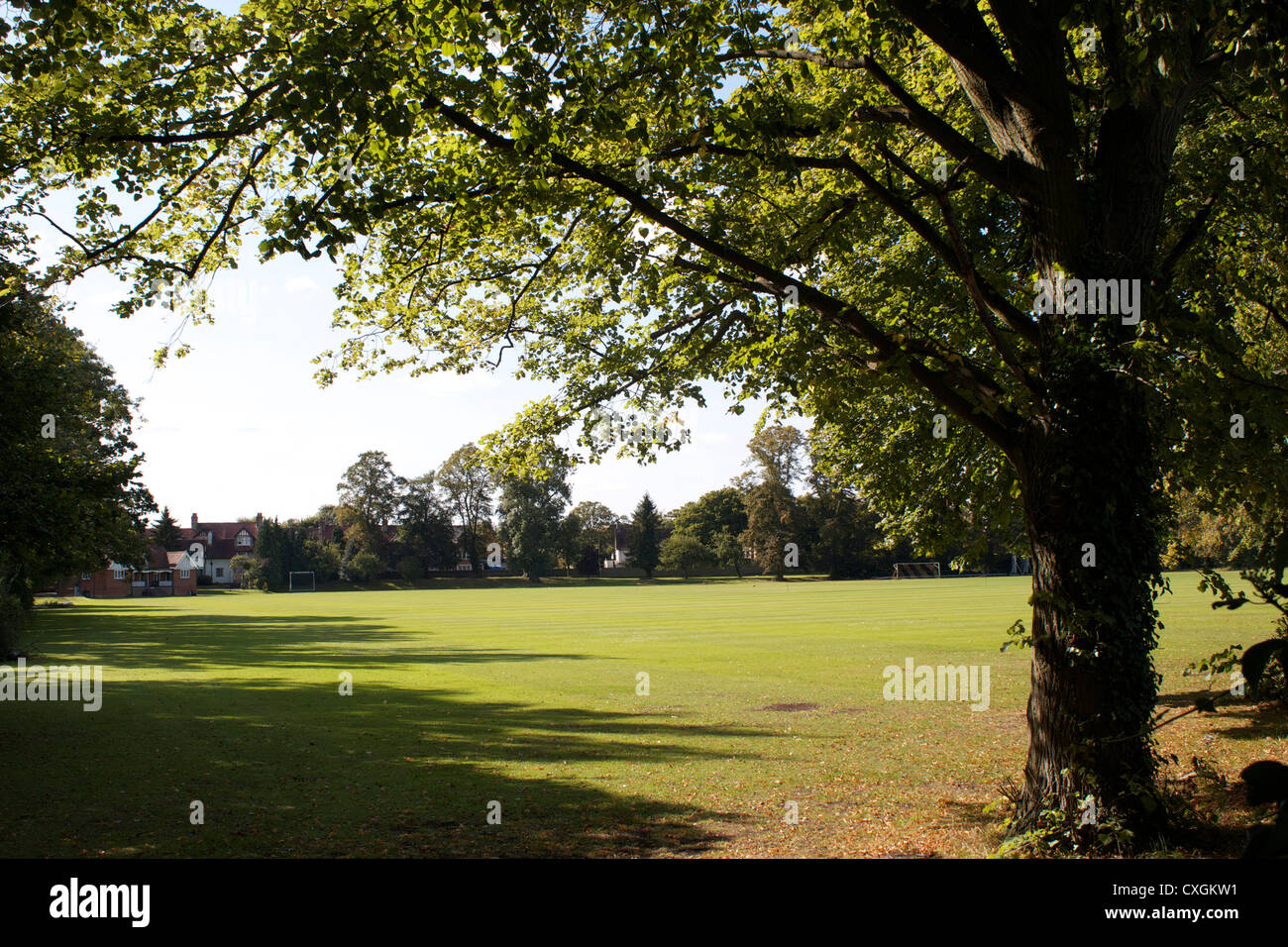 Deserted playing field Stock Photo - Alamy