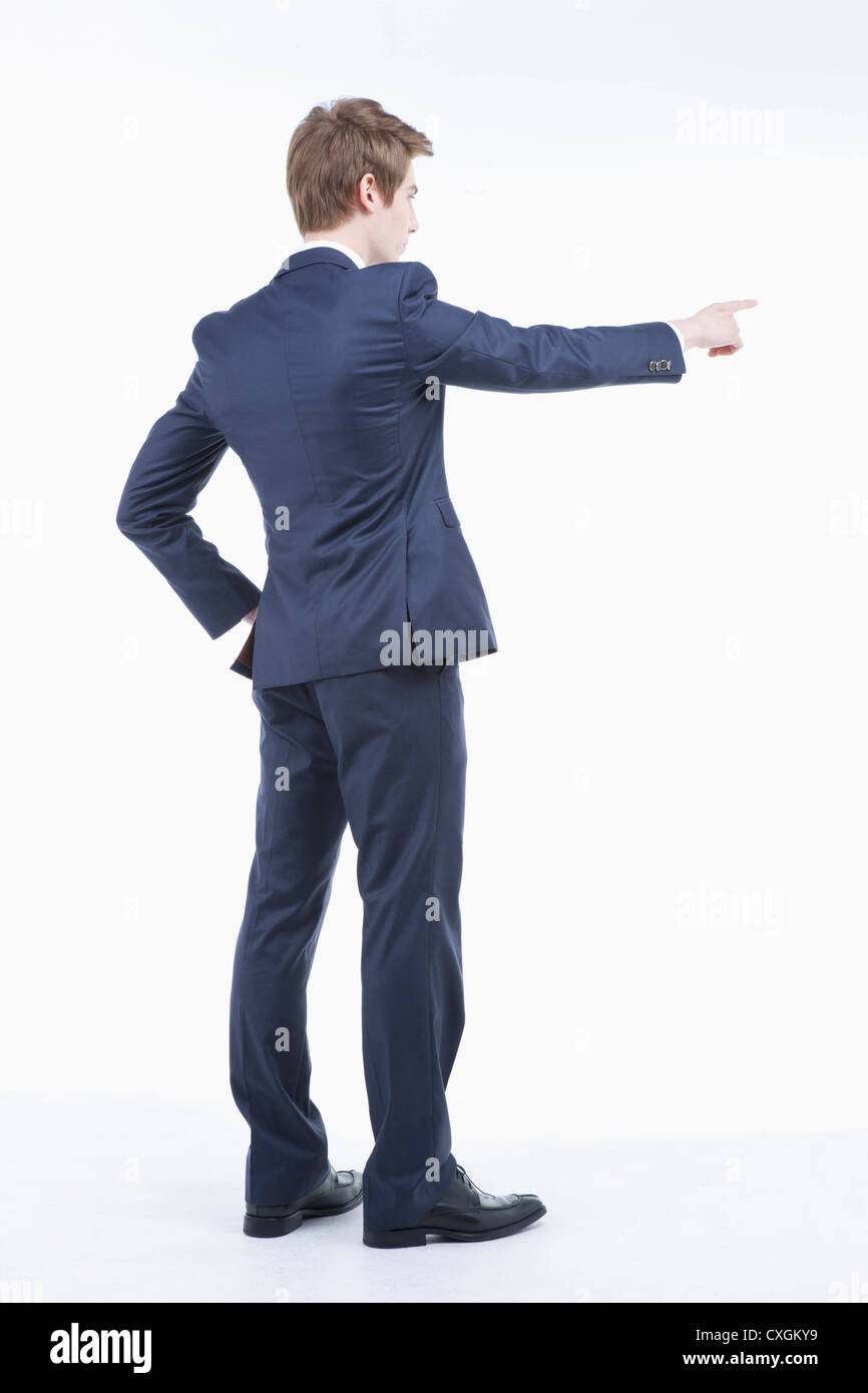 businessman stabbing his finger angrily Stock Photo - Alamy