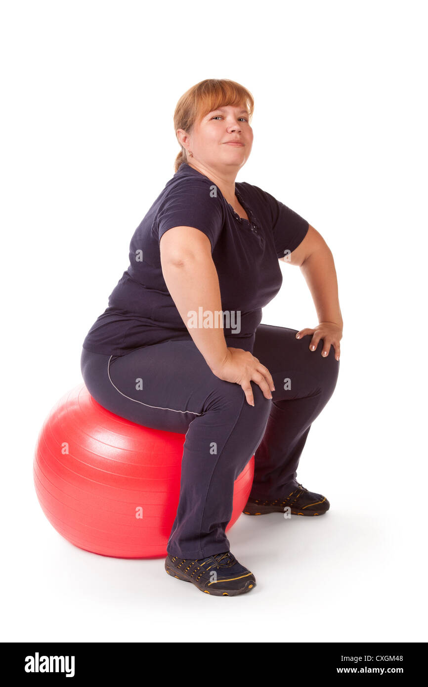 fat woman fitness Stock Photo - Alamy