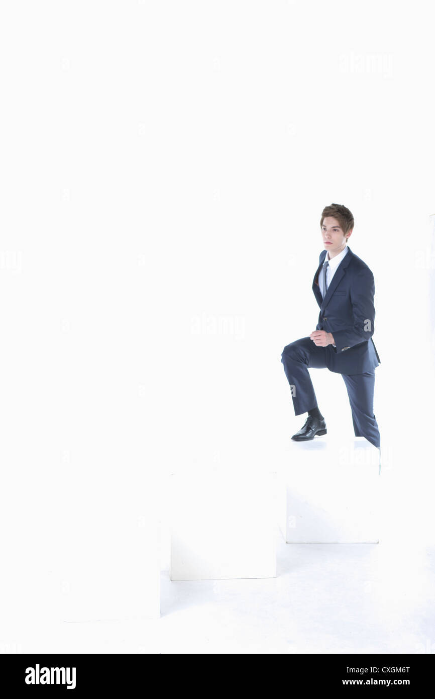 Man stepping on box hi-res stock photography and images - Alamy