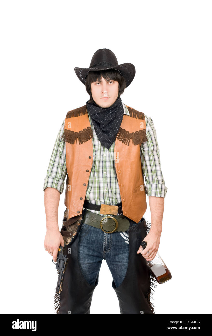 Portrait of young cowboy Stock Photo - Alamy