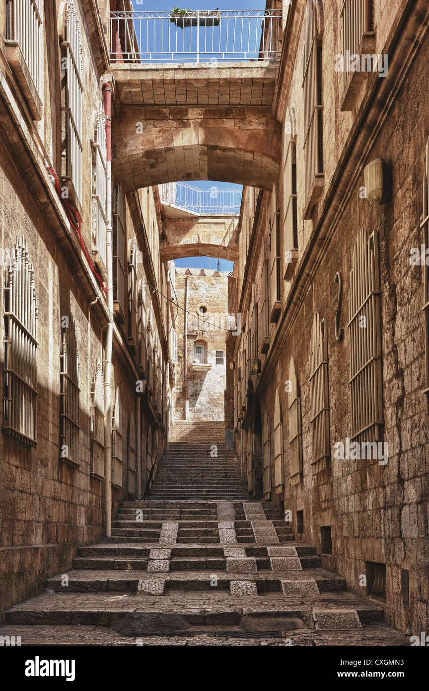 Street in the old part of Jerusalem, Israel Stock Photo - Alamy