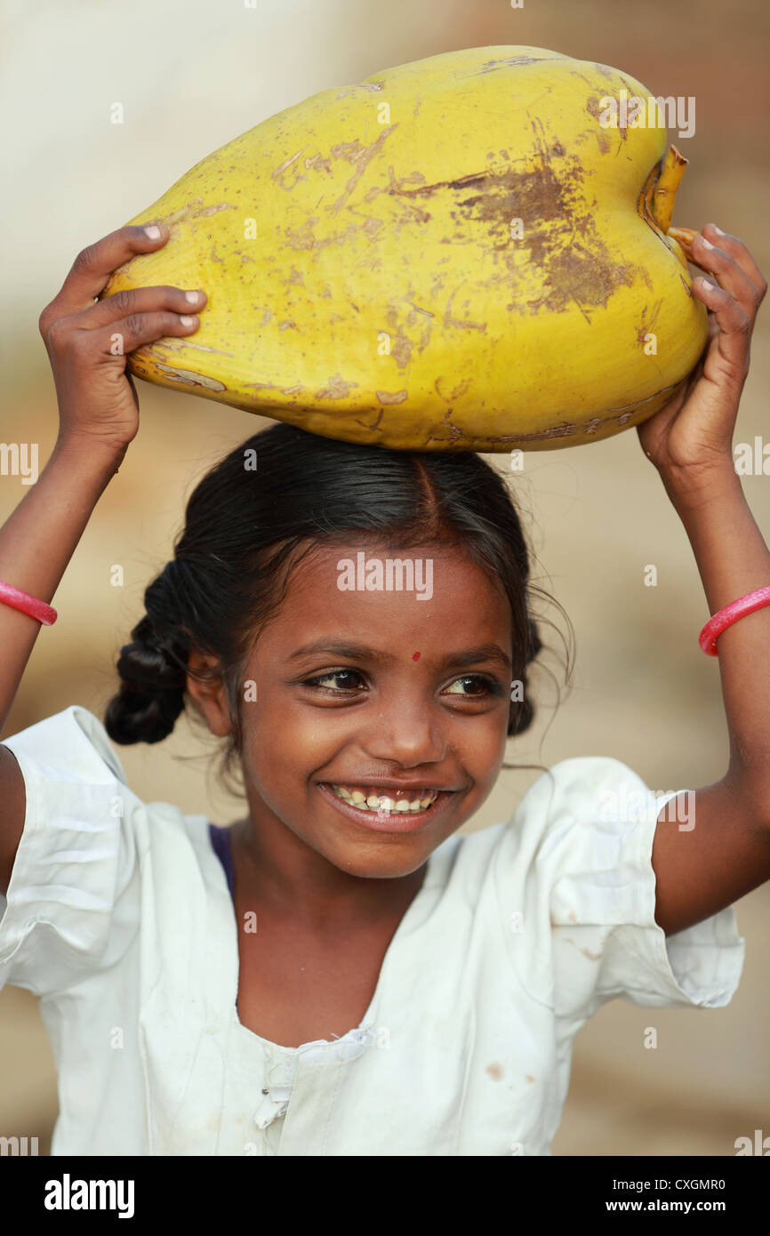 India head coconuts hi-res stock photography and images - Alamy