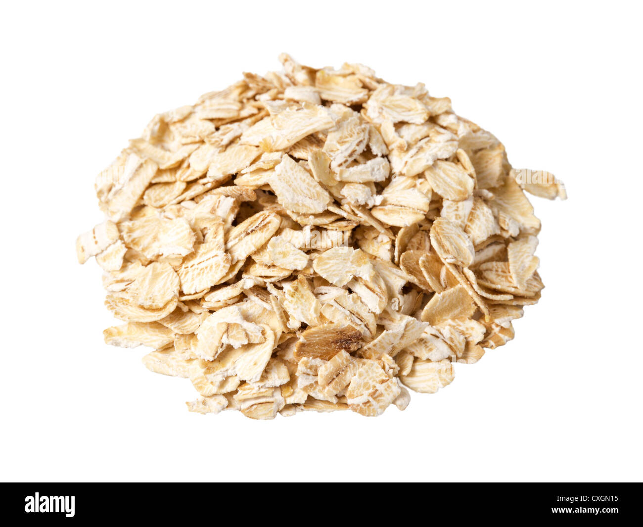 heap of oat flakes isolated on white background Stock Photo - Alamy