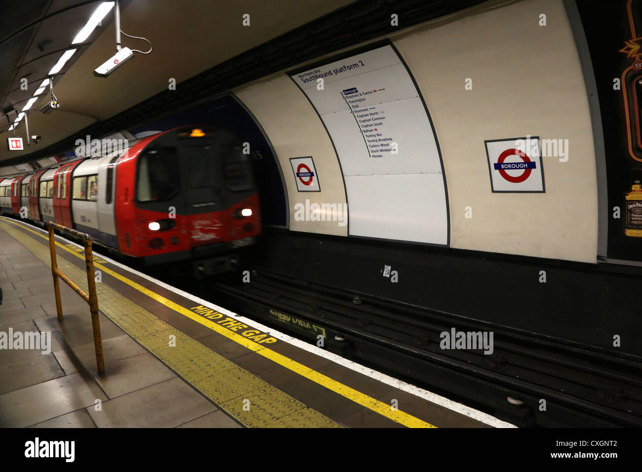 London England Borough Underground Station The Tube Stock Photo - Alamy