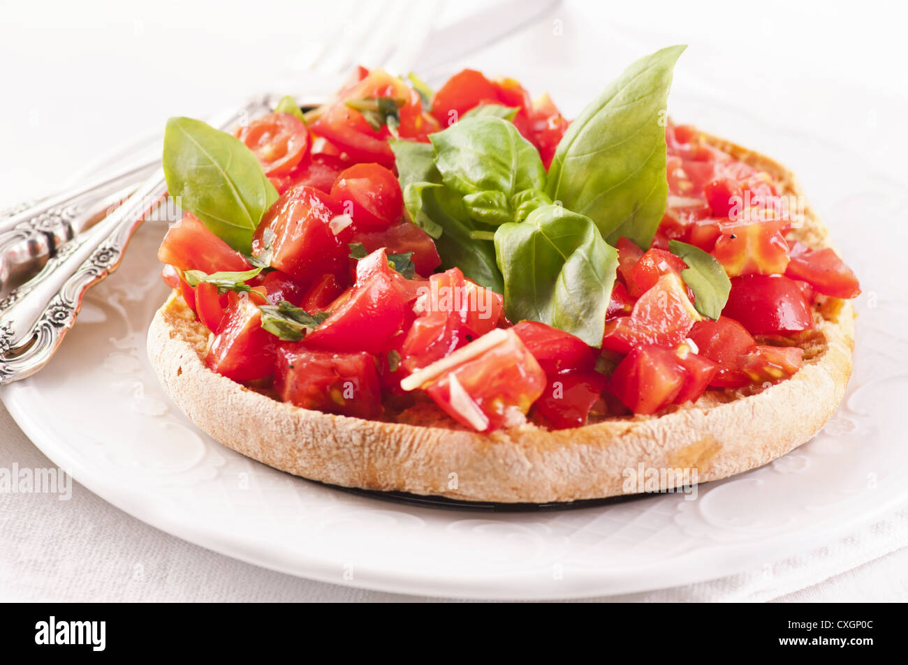 Le Freselle with fresh bruschetta Stock Photo - Alamy