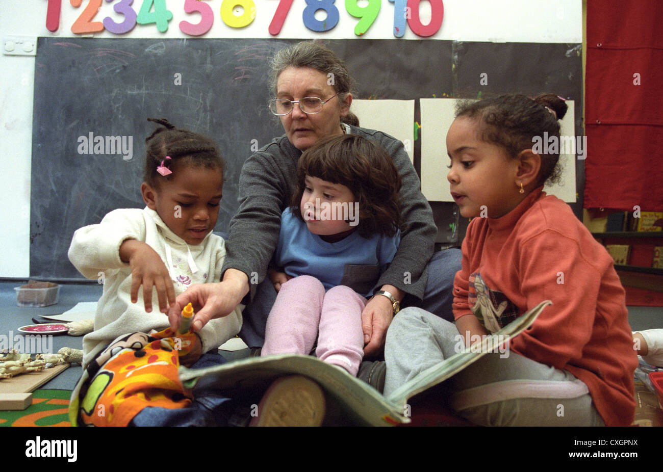 Adult learning classroom with older pupils Stock Photo - Alamy