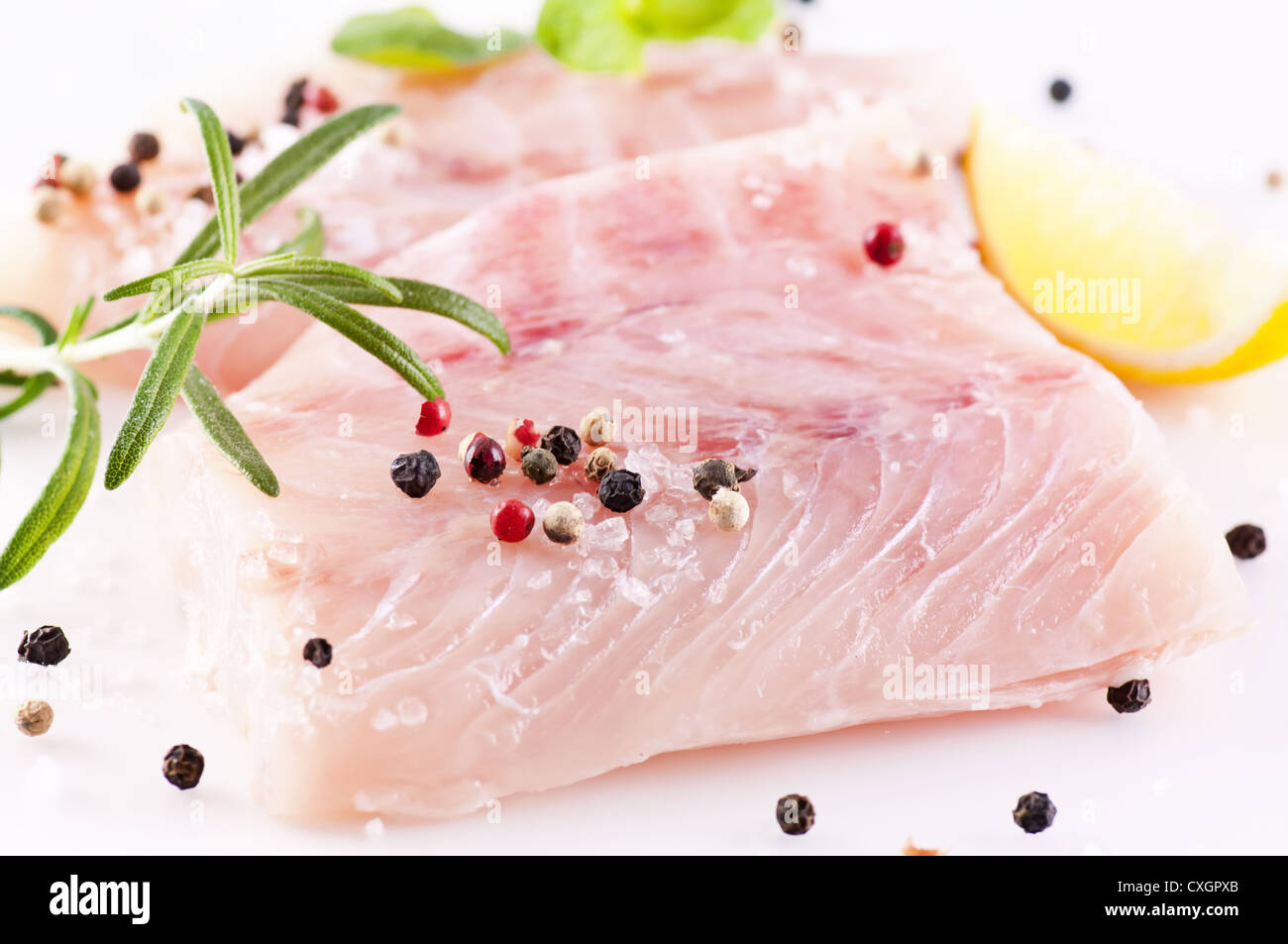ocean perch fillet with fresh herbs and spices Stock Photo - Alamy