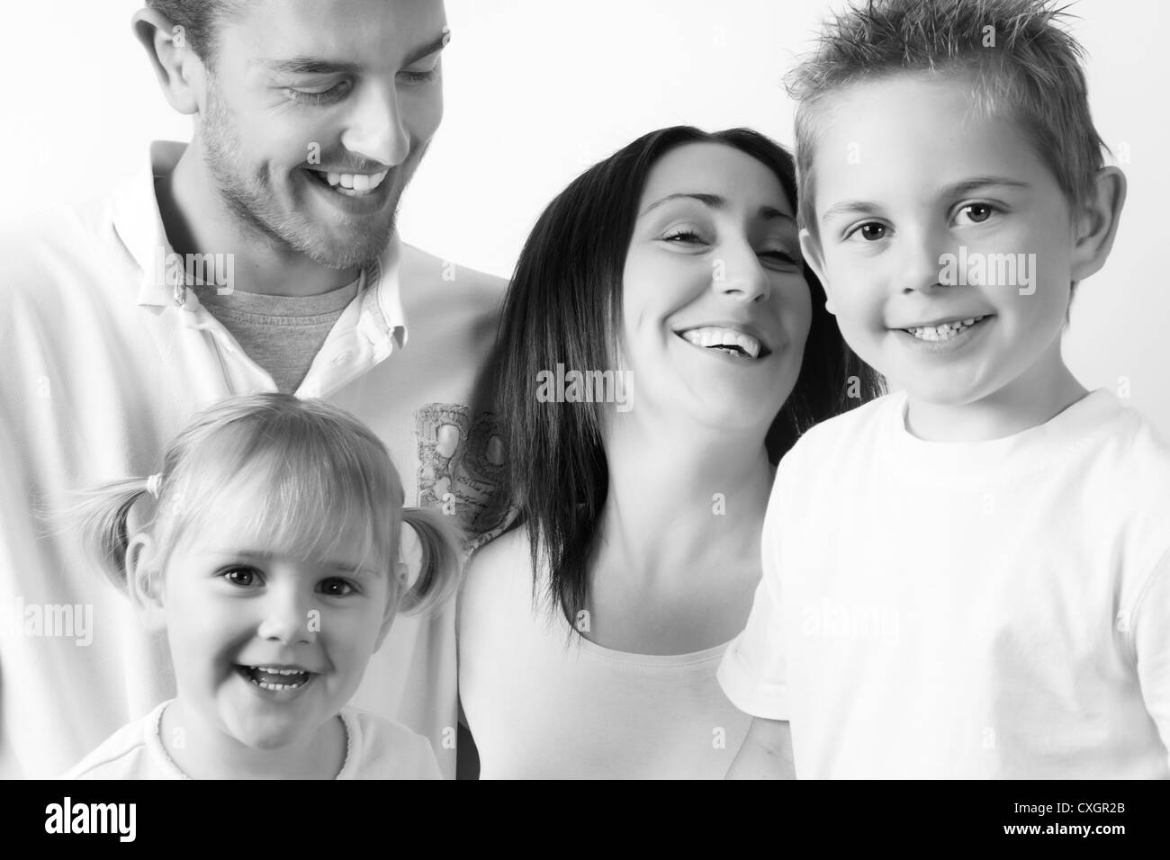 Family lifestyle portrait dad son Black and White Stock Photos & Images ...