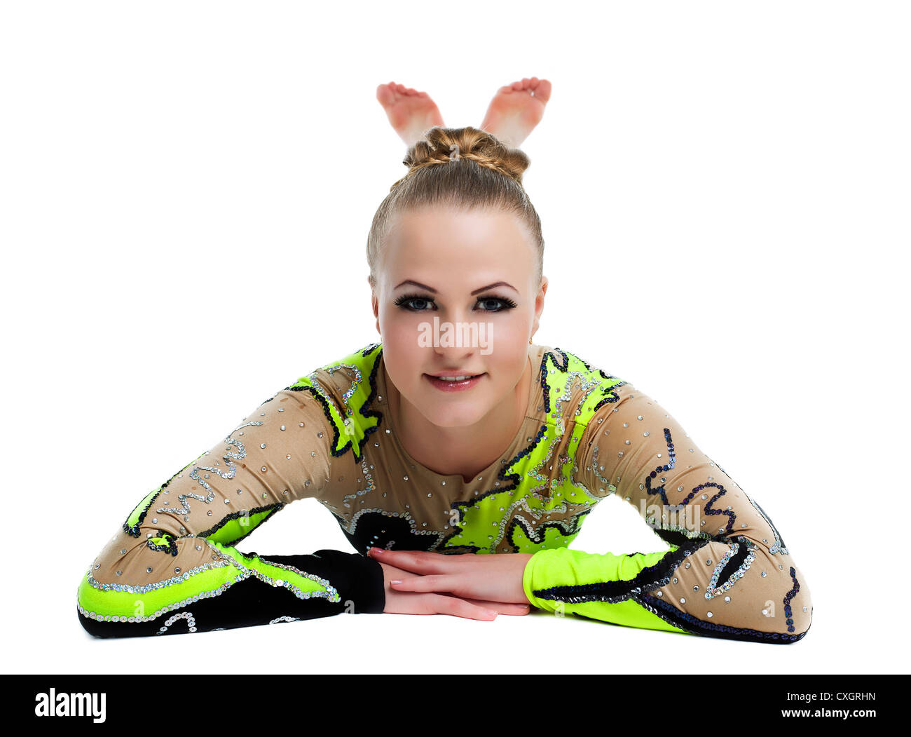 Young professional gymnast relax portrait isolated Stock Photo - Alamy