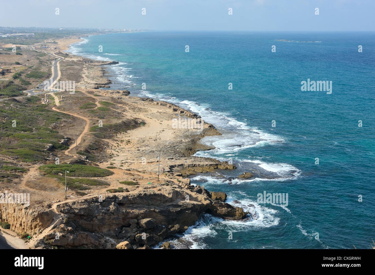 Mediterranean coast of Israel near the northern border Stock Photo - Alamy
