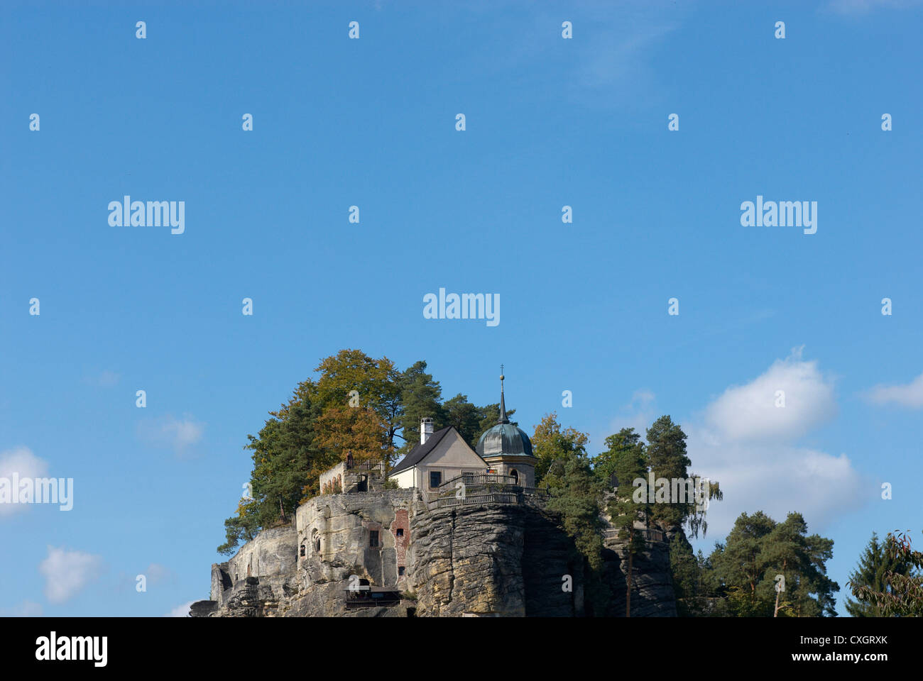rocky castle Sloup, Novy Bor, Czech Republic Stock Photo - Alamy