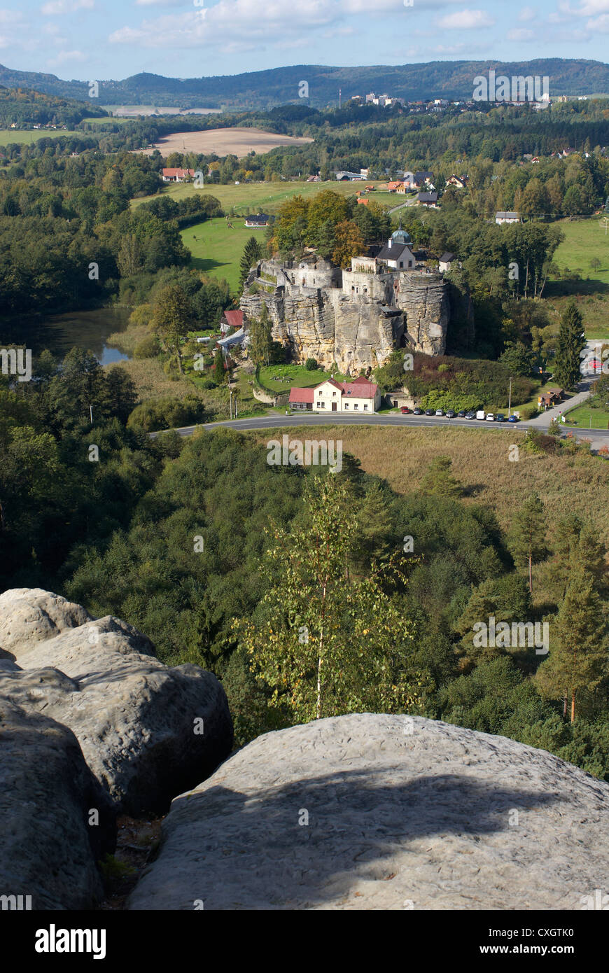 rocky castle Sloup, Novy Bor, Czech Republic Stock Photo - Alamy