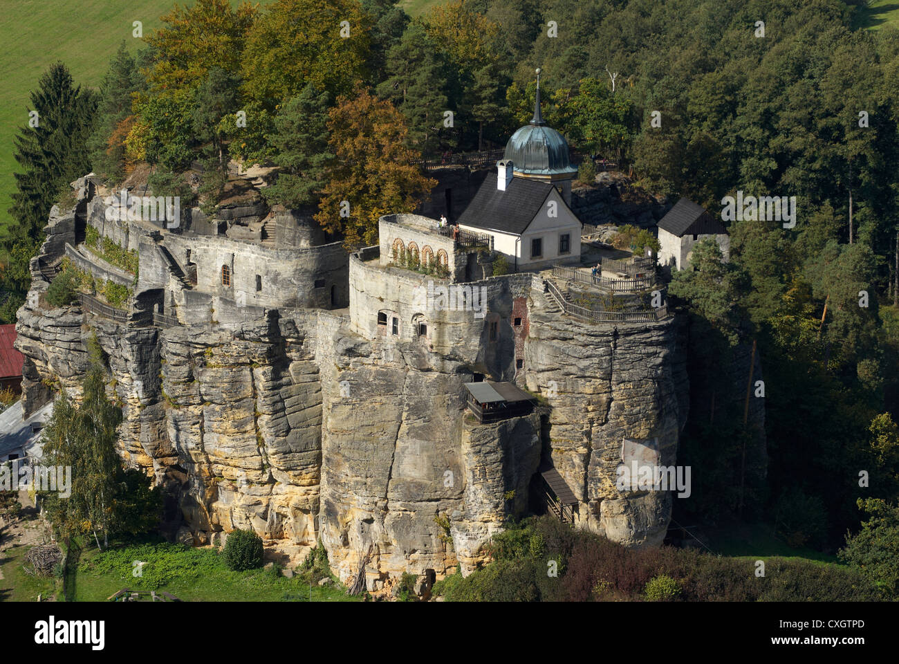 rocky castle Sloup, Novy Bor, Czech Republic Stock Photo - Alamy