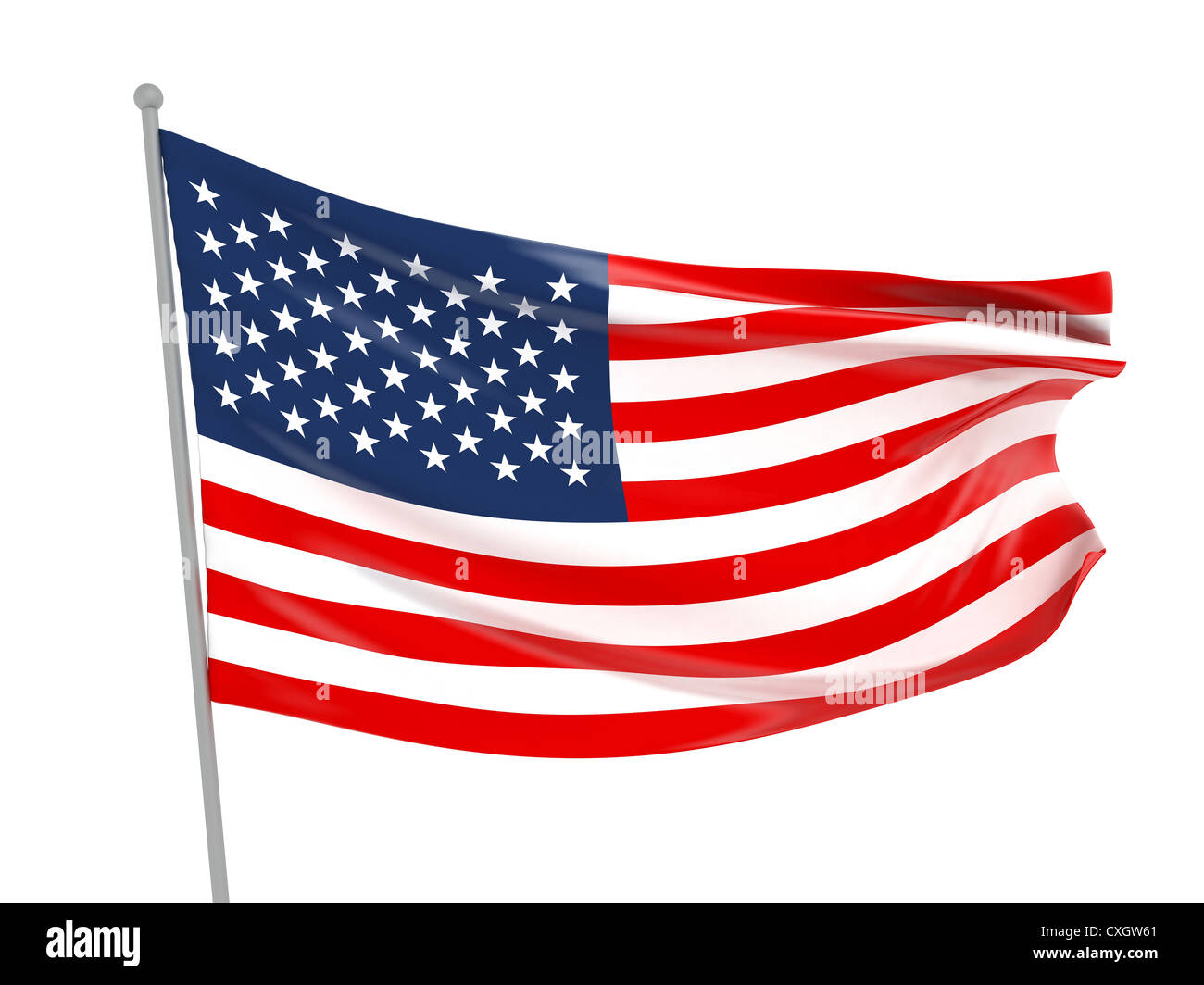 USA National Flag - 3D Object Series Stock Photo - Alamy