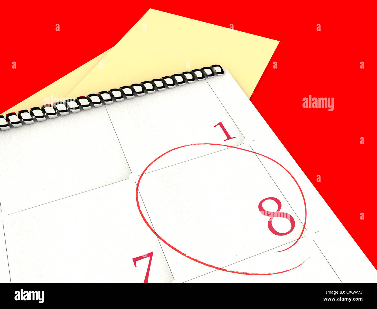 Diary - Calendar Grid - Computer Art Series Stock Photo - Alamy
