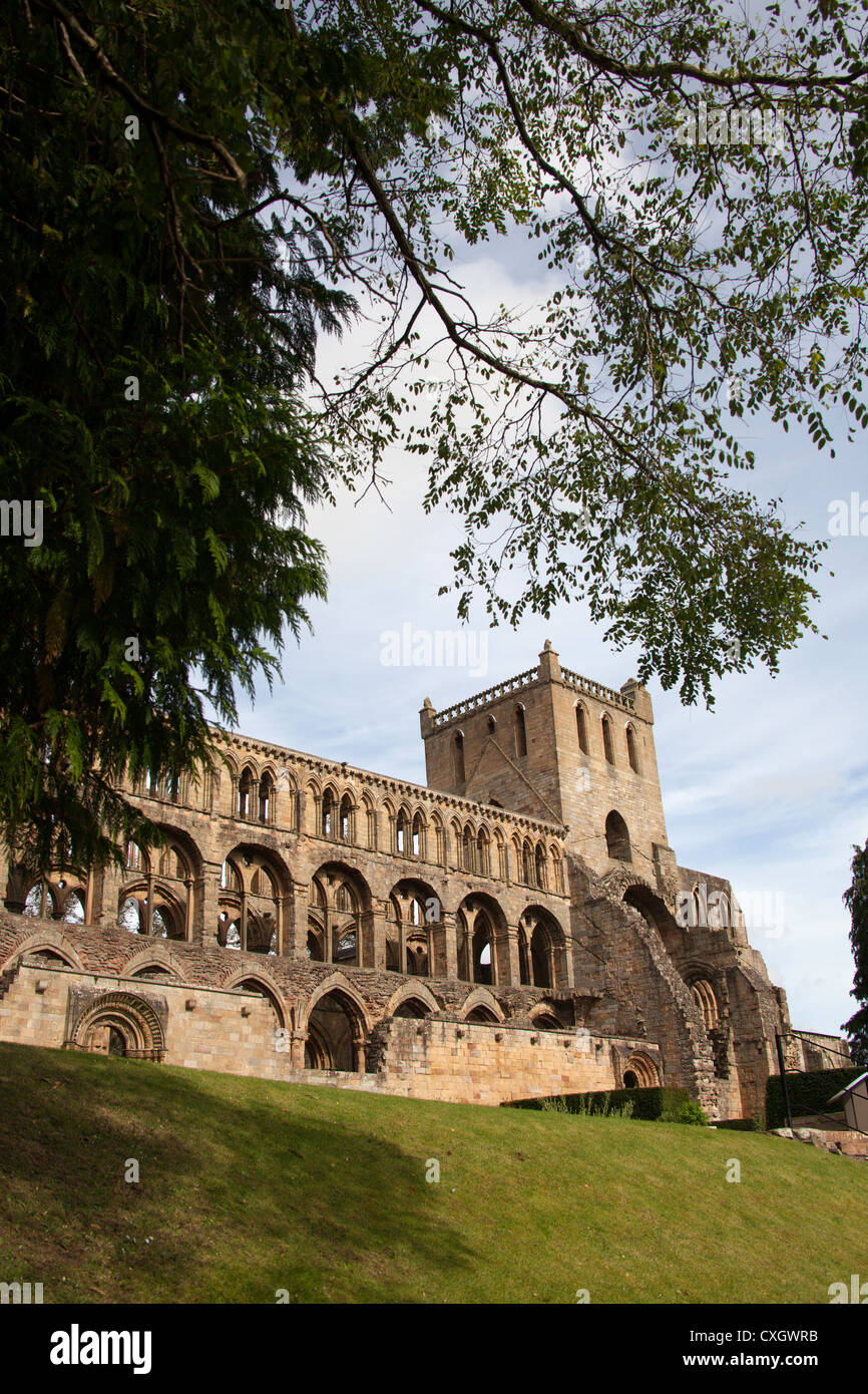 Town of Jedburgh, Scotland. The south elevation of the early 12th ...