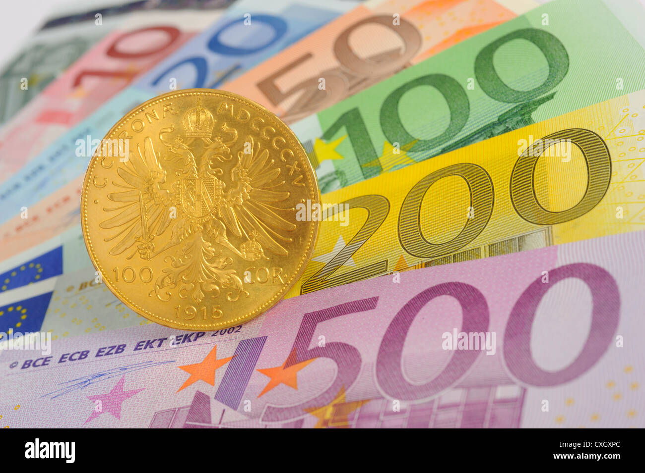 Antique gold coin euro hi-res stock photography and images - Alamy