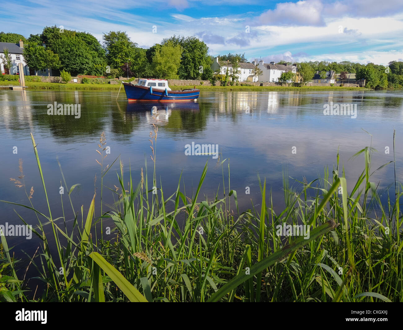 A scene from an Irish river bank - Ballina, Ireland Stock Photo - Alamy