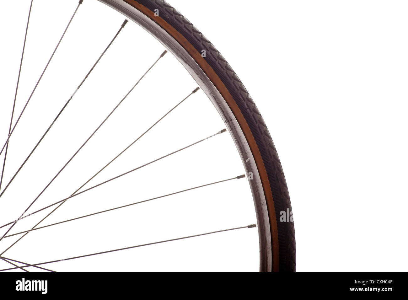Close up shot of a bicycle wheel on white background Stock Photo - Alamy