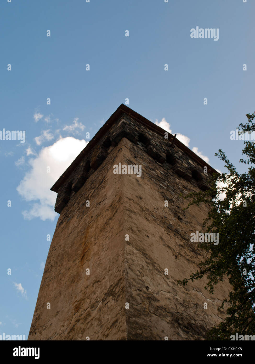Mestia defensive towers, koshkebi Stock Photo - Alamy