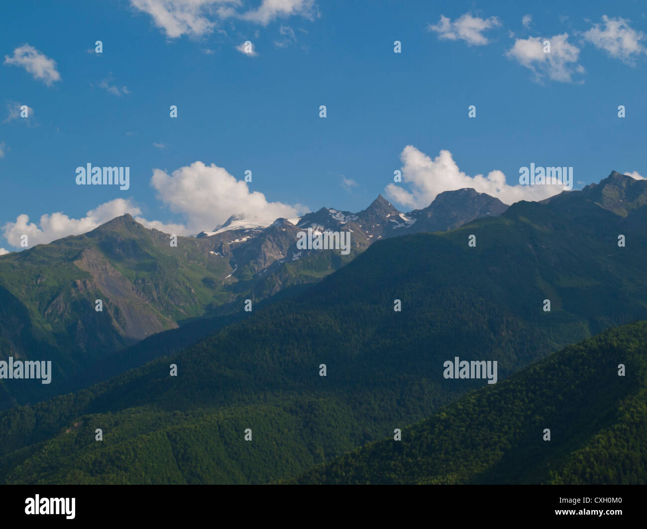 Svaneti mountains forest range contrast hi-res stock photography and ...