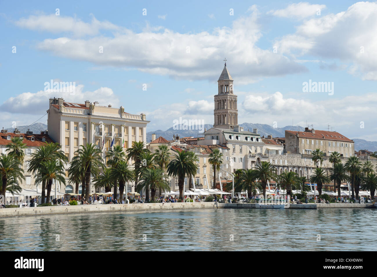The Riva Waterfront, Split, Split-Dalmatia County, Croatia Stock Photo ...