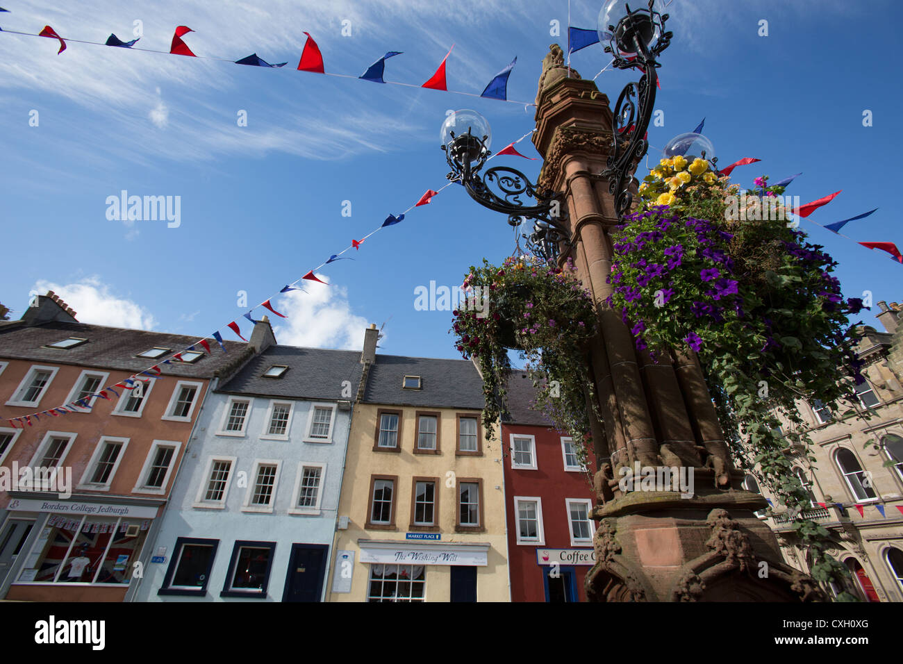 Town of Jedburgh, Scotland. The Jubilee Fountain at Market Place Stock ...