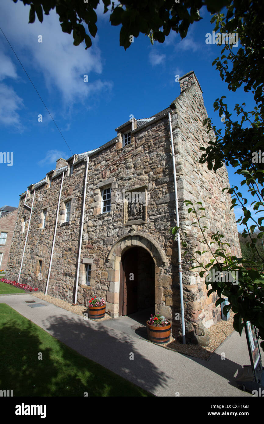 Town of Jedburgh, Scotland. The main entrance and west elevation of the ...