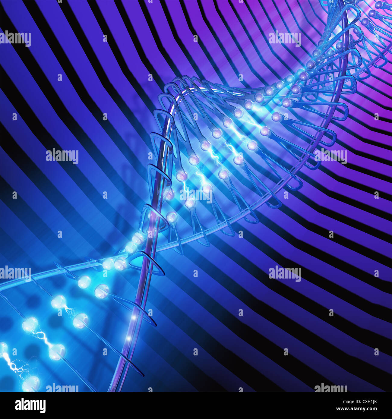 High technology structure of the DNA double helix Stock Photo - Alamy