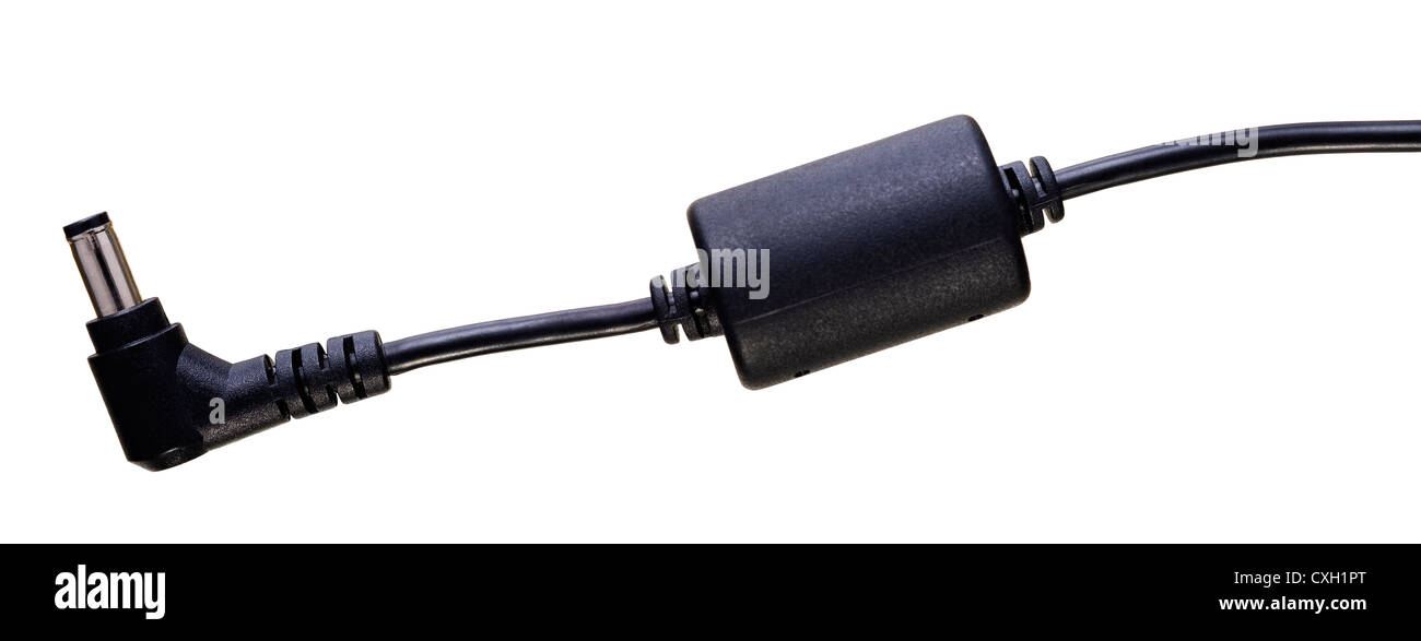 Close up of a computer electric plug ( power pack ) isolated on white ...