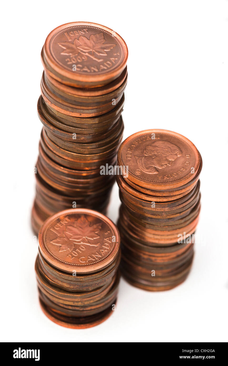 Canadian coin money Stock Photo - Alamy