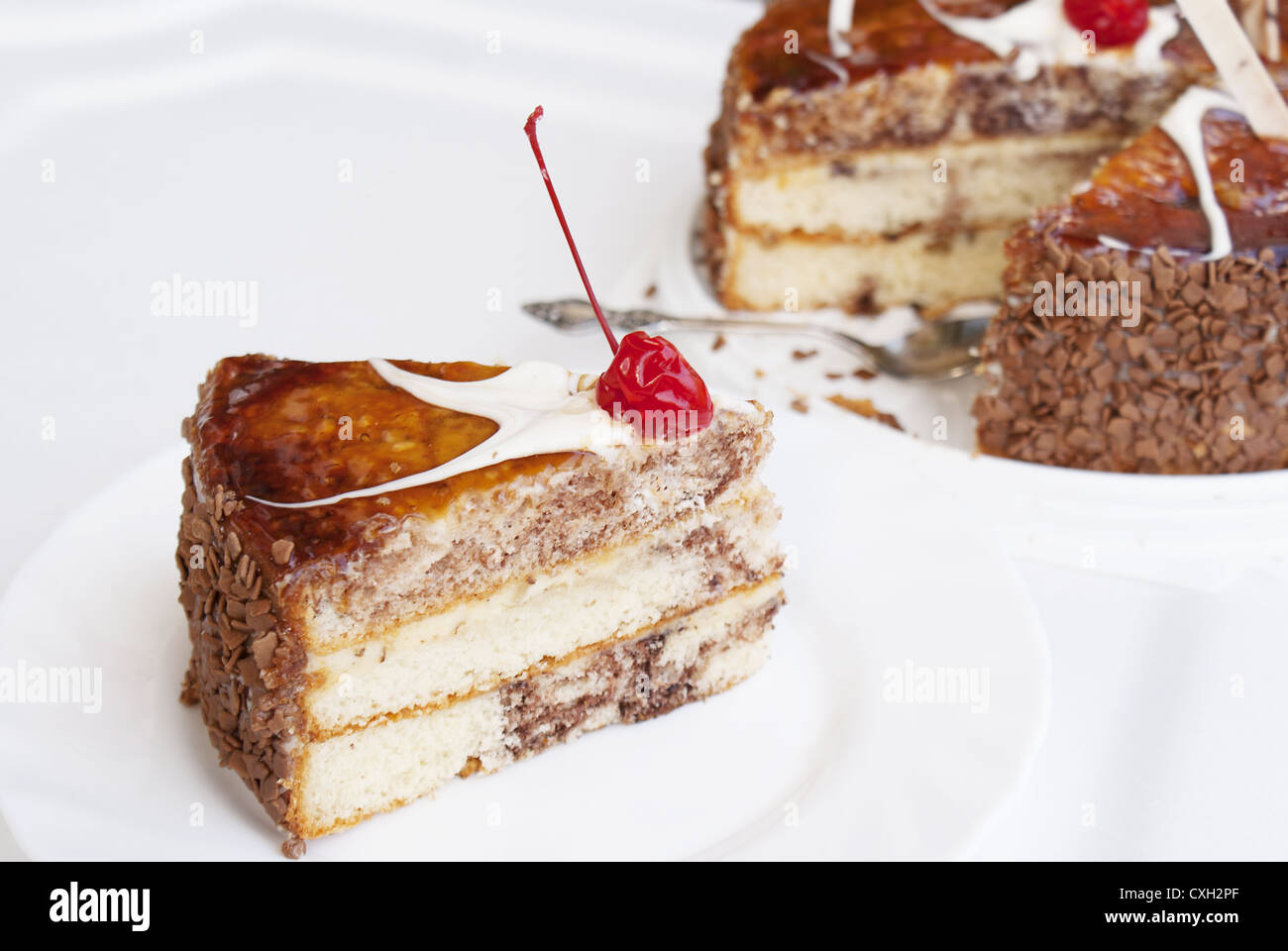 Sweet appetizing fresh torte Stock Photo - Alamy