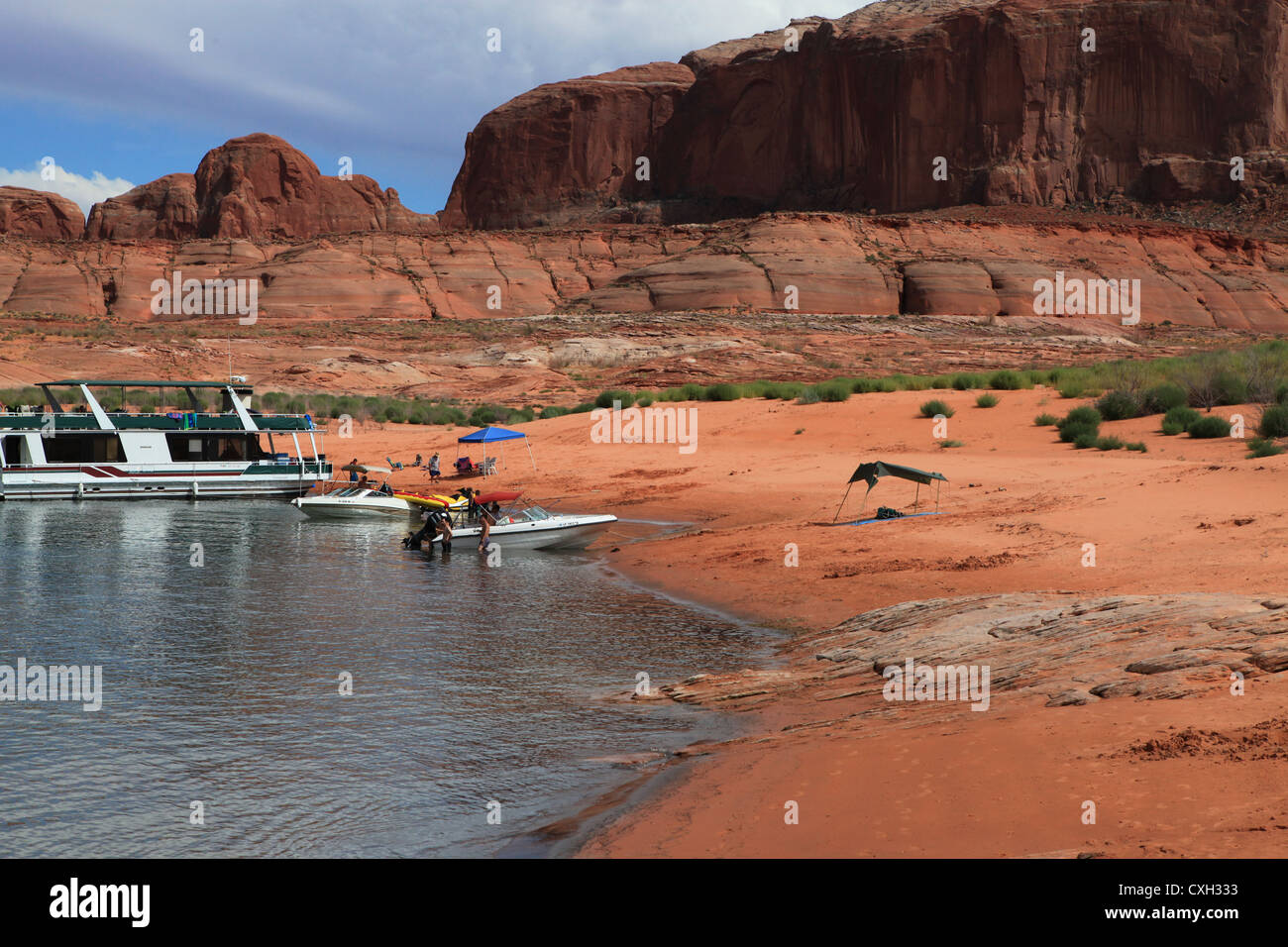 Boating in Lake Powell in Utah, US Stock Photo - Alamy
