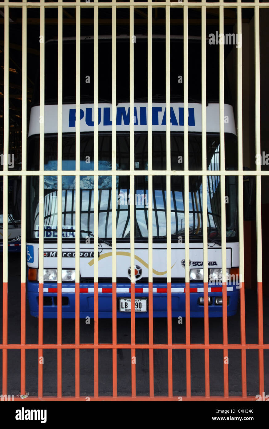 Local Buses at Liberia bus station. Costa Rica Stock Photo - Alamy