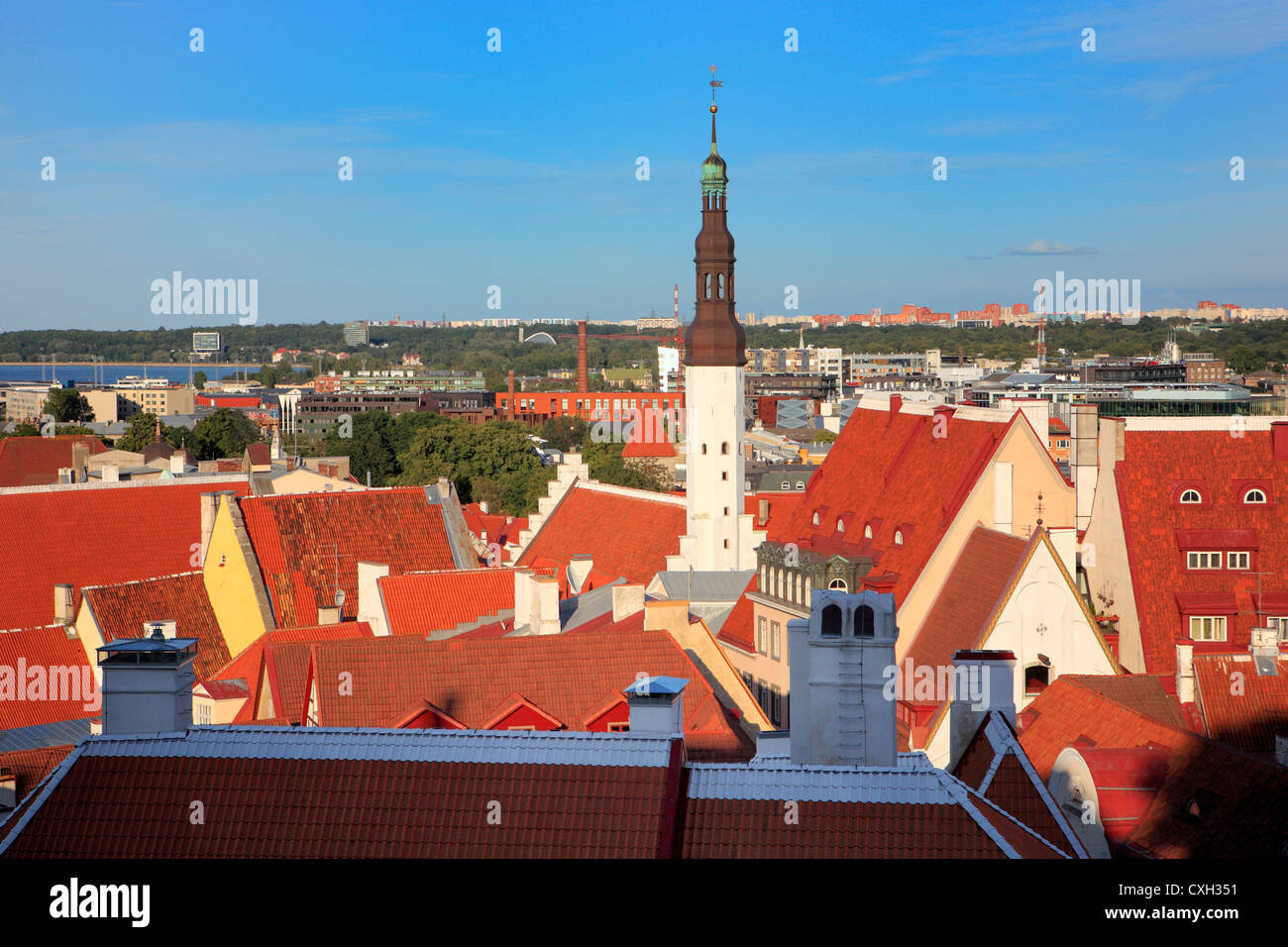 View of old city from Toompea, Tallinn, Estonia Stock Photo - Alamy