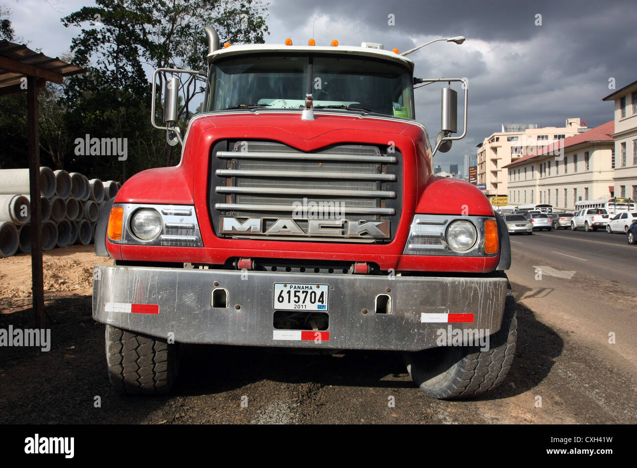 American manufactured Mack construction truck. Panama city, Panama ...