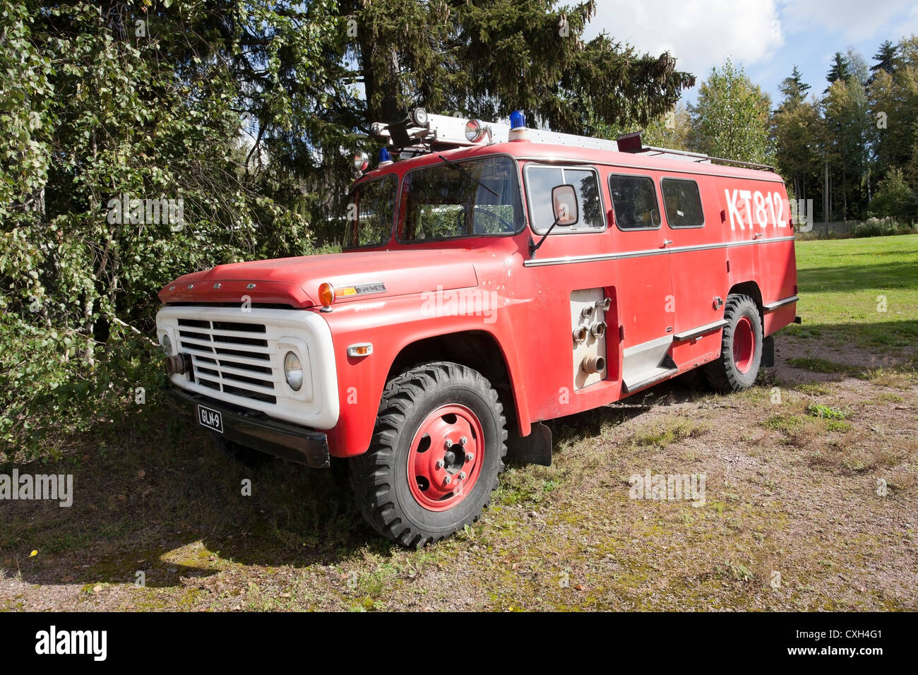 Old firetruck Ford F600 Stock Photo - Alamy