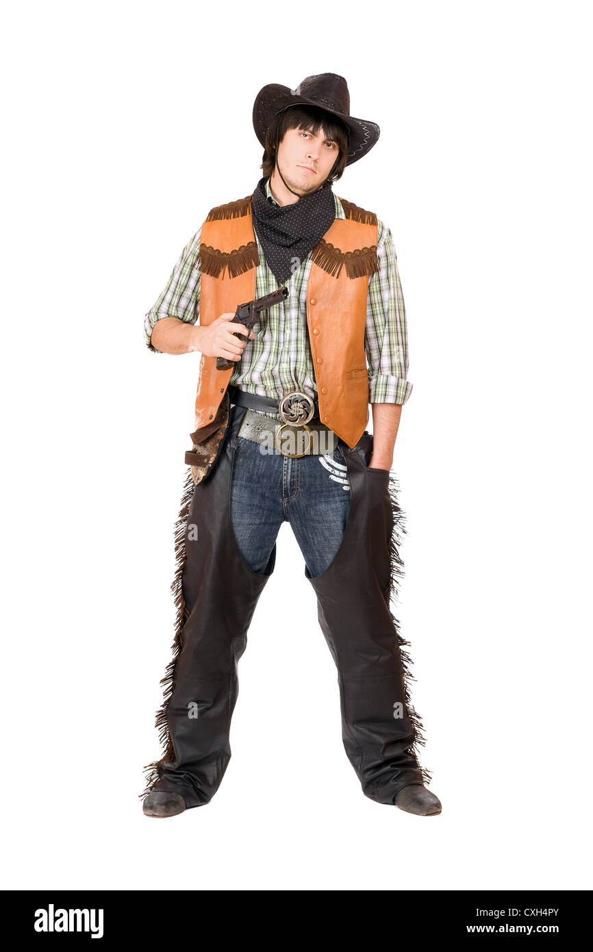 Portrait cowboy standing gun hi-res stock photography and images - Alamy
