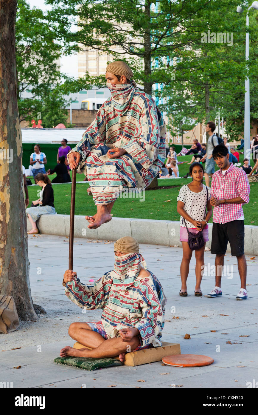 England, London, Southwark, South Bank, Southbank Centre, Human Statue ...