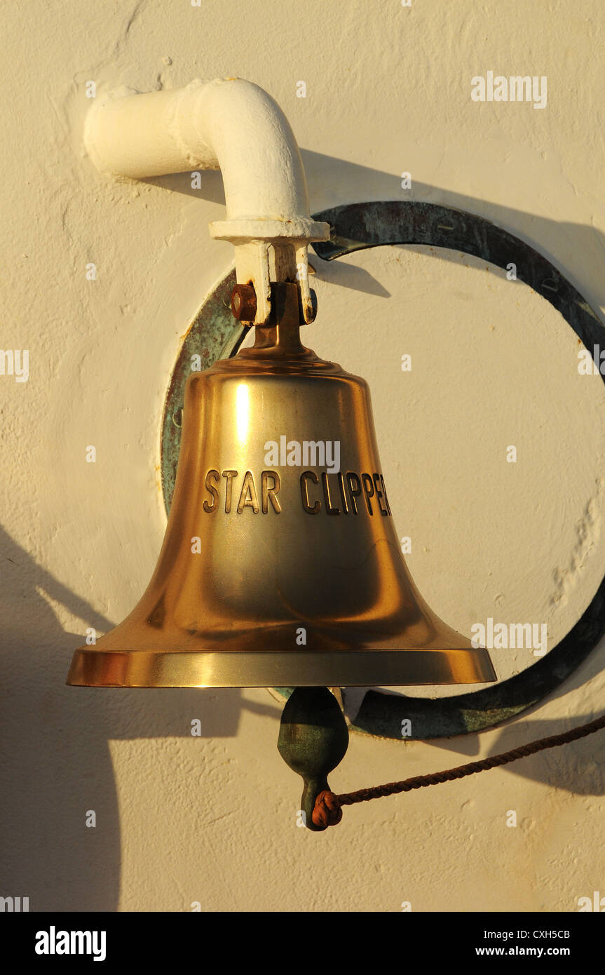 The Bell of SPV Star Clipper Stock Photo - Alamy