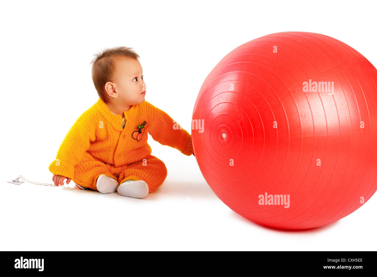 baby with ball Stock Photo - Alamy