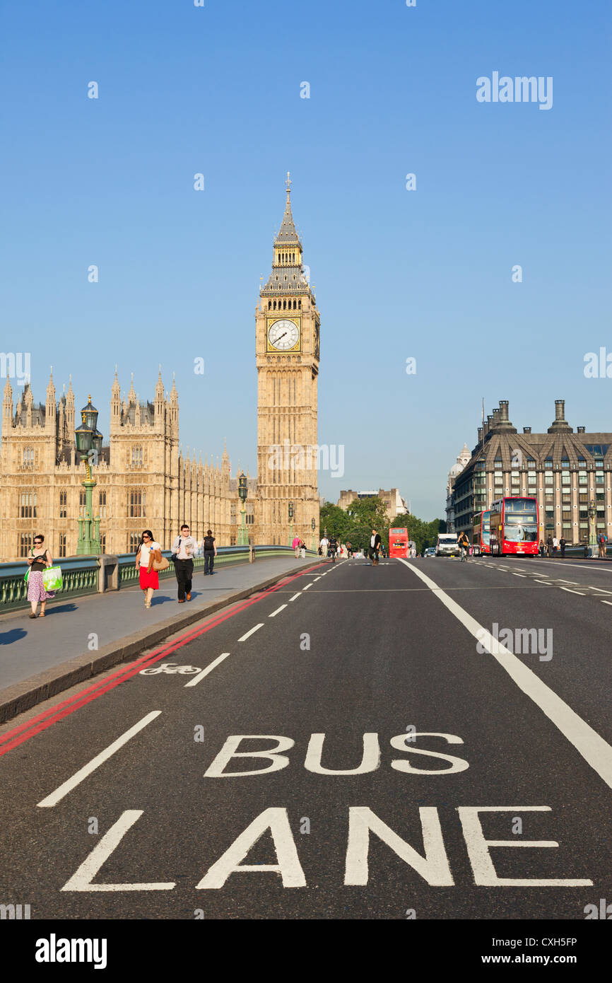 England, London, Westminster, Big Ben and Westminster Bridge Stock Photo - Alamy