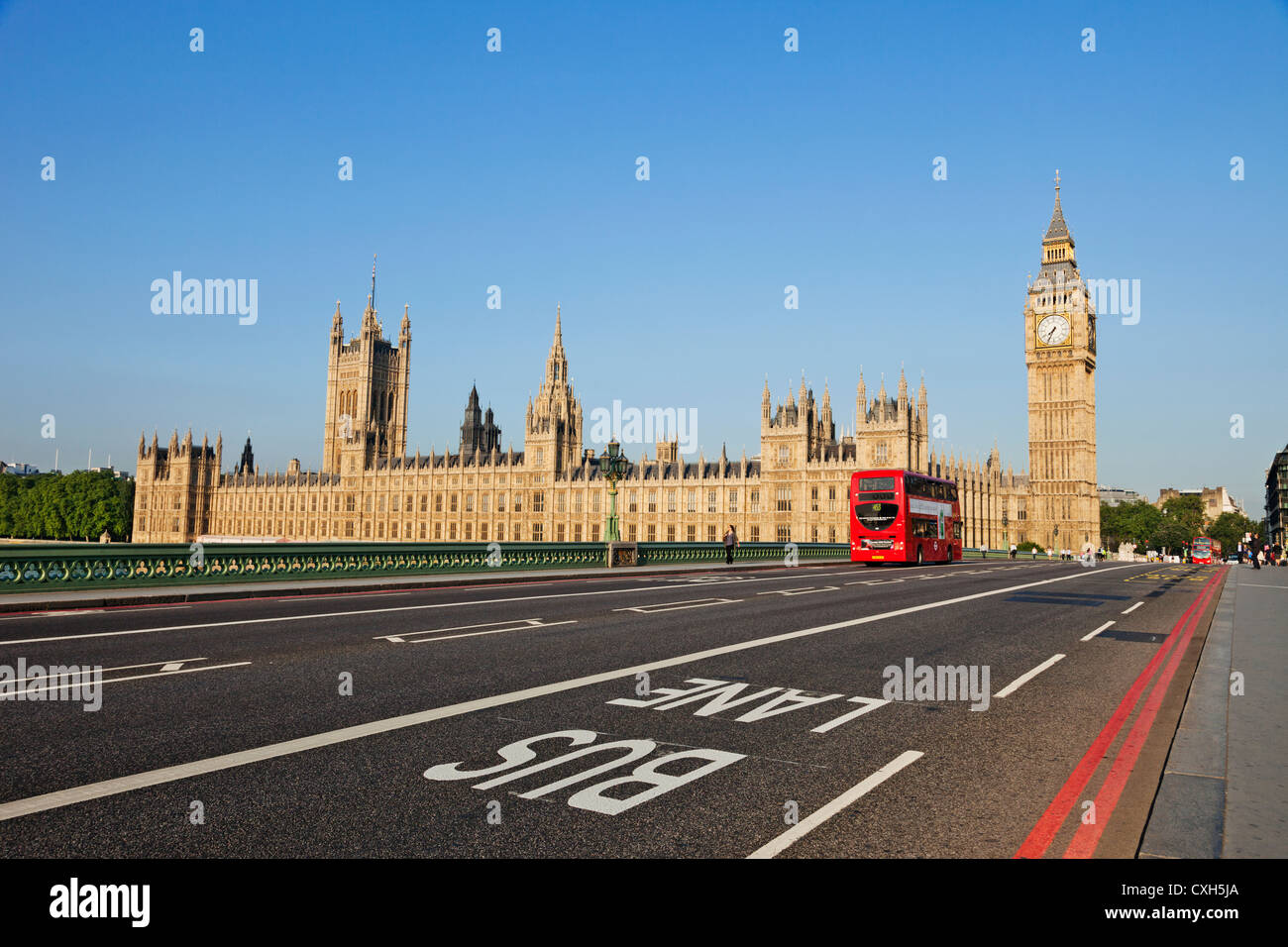 England, London, Westminster, Big Ben and Westminster Bridge Stock Photo - Alamy