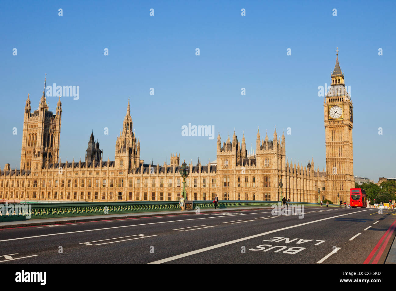 England, London, Westminster, Big Ben and Westminster Bridge Stock Photo - Alamy