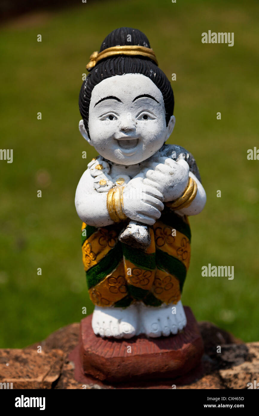 Little Statue in the Temple Wat Buppharam in Chiang Mai in Thailand ...