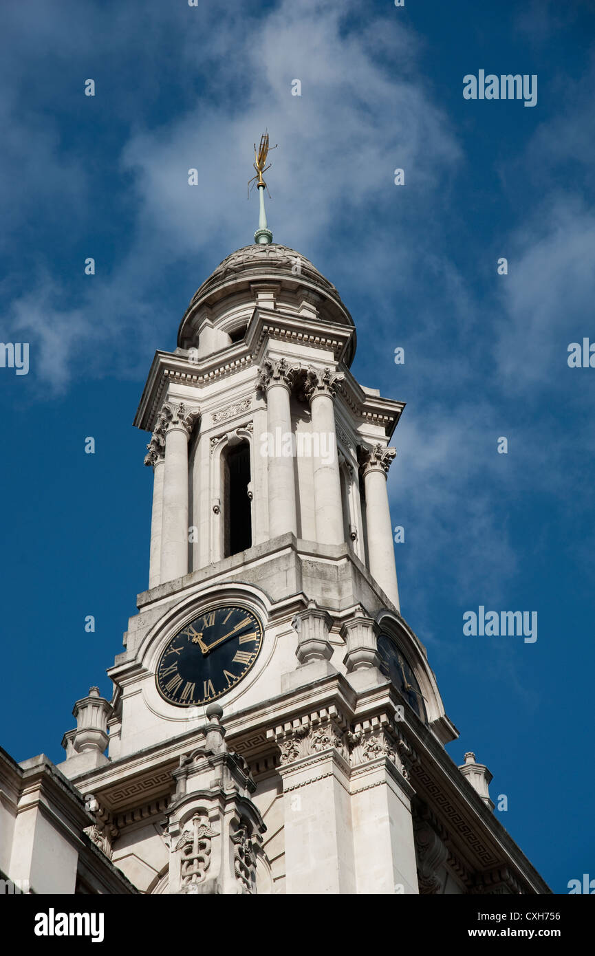 Clock Tower of Royal Exchange building Stock Photo - Alamy