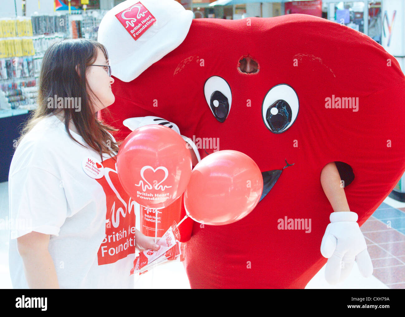 British Heart Foundation mascot Hearty during the charity's Bagathon ...