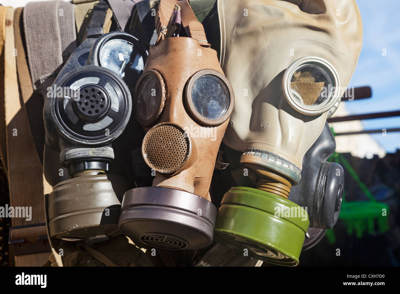 England, London, Notting Hill, Portobello Road, Antique Gas Masks Stock ...