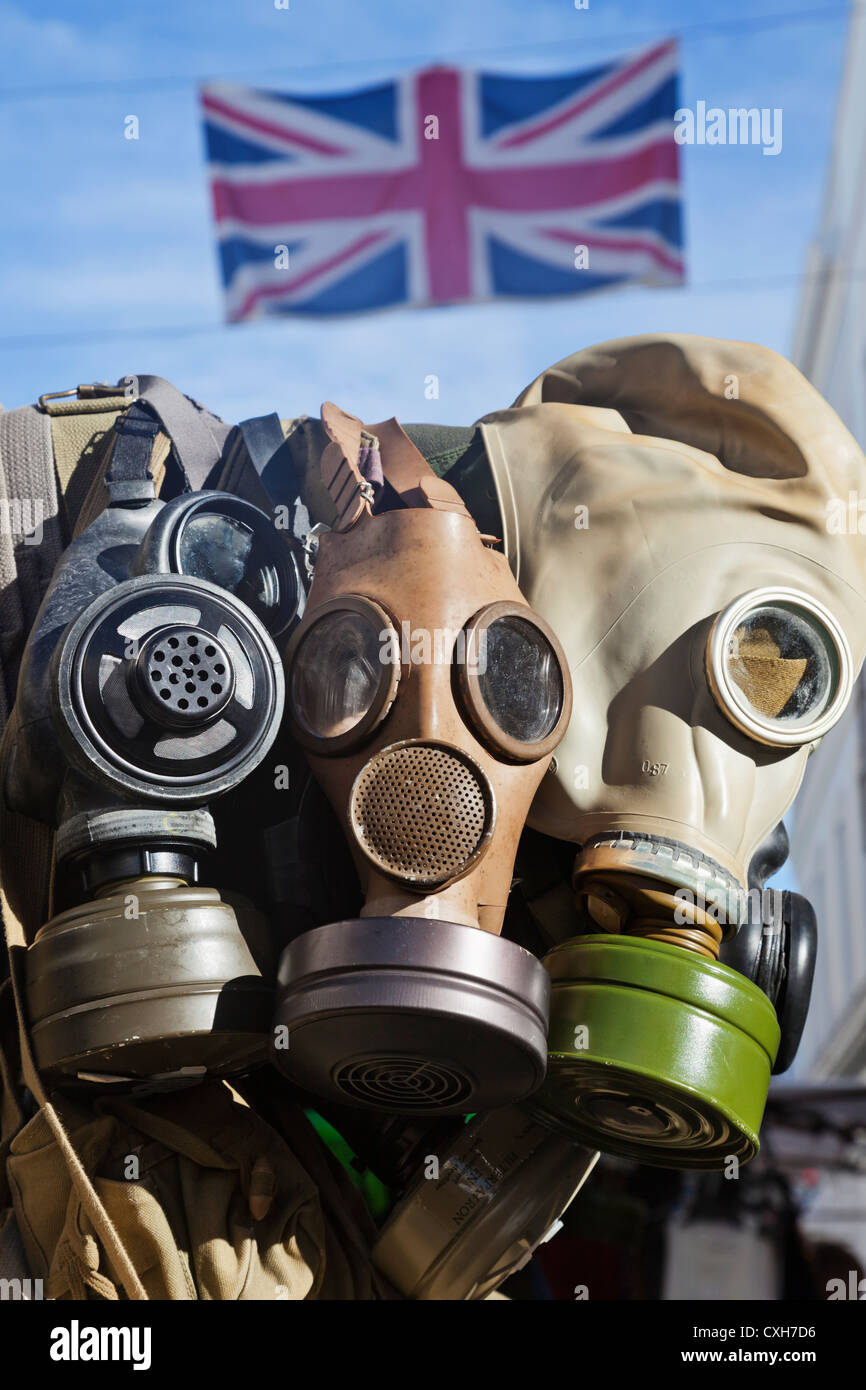England, London, Notting Hill, Portobello Road, Antique Gas Masks Stock ...